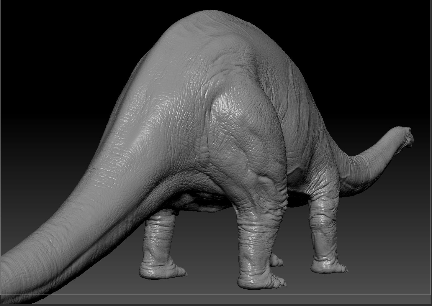 Brontosaurus 3D Model in Dinosaur 3DExport