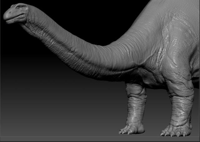 brontosaurus 3D Model in Dinosaur 3DExport