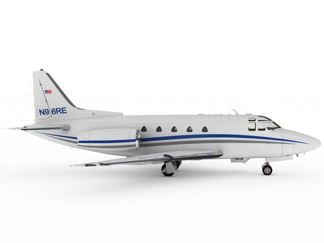 sabreliner 60 - 65 with interior 3D Model in Jet 3DExport