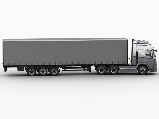 hyundai xcient with trailer 3D Model in Truck 3DExport