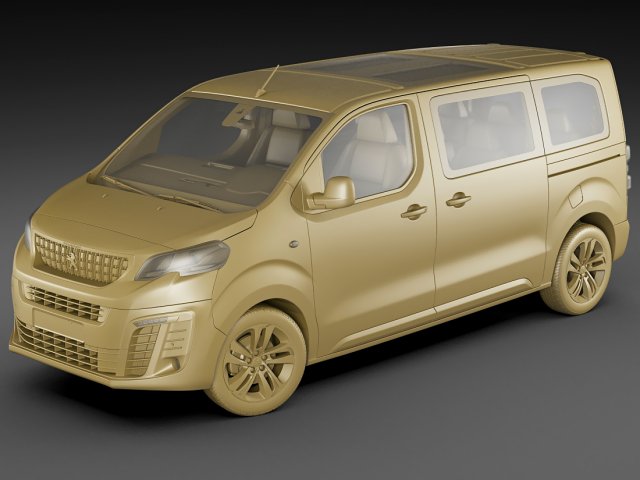 peugeot traveller 3D Model in Van and Minivan 3DExport