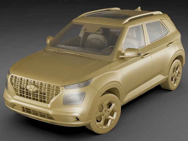 hyundai venue 2020 3D Model in Compact Cars 3DExport