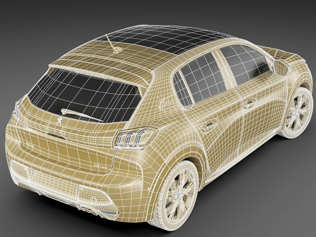 peugeot 208 2020 3D Model in Compact Cars 3DExport