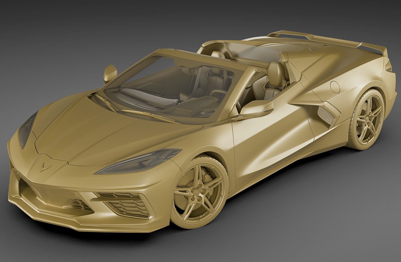 Chevrolet Corvette C8 Convertible 2020 3D Model in Sport Cars 3DExport