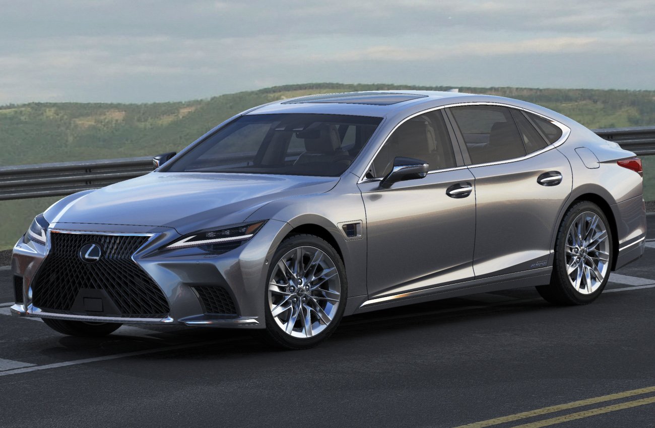 Lexus LS500 2021 hybrid and F-sport 3D Model in Sedan 3DExport