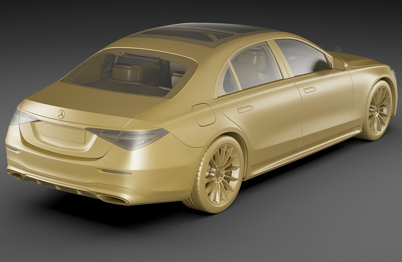Mercedes-Benz S-class 2021 AMG-line LWB and SWB 3D Model in Sedan 3DExport