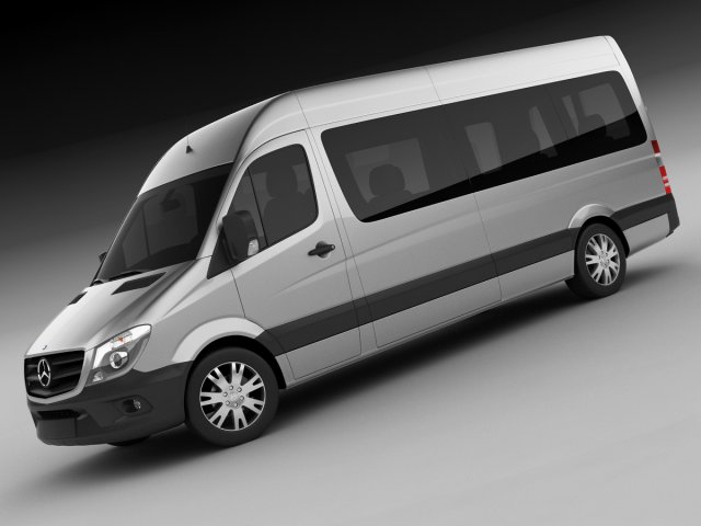 mercedes sprinter 2013 minibus 3D Model in Bus 3DExport