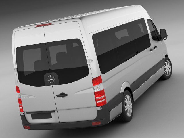 mercedes sprinter 2013 minibus 3D Model in Bus 3DExport