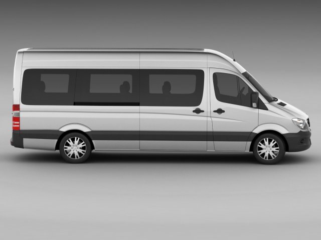 mercedes sprinter 2013 minibus 3D Model in Bus 3DExport
