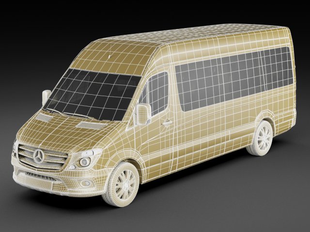 mercedes sprinter 2013 minibus 3D Model in Bus 3DExport