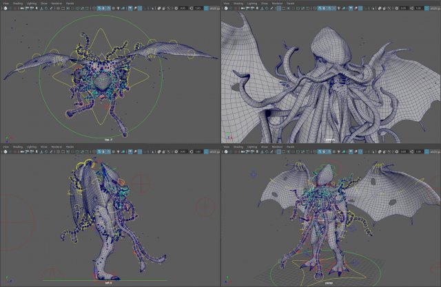 cthulhu rigged 3D Model in Fantasy 3DExport