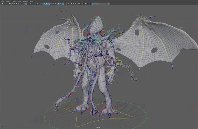 cthulhu rigged 3D Model in Fantasy 3DExport