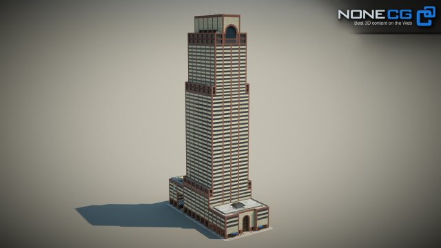 AXA Equitable Center Building 3D Model in Buildings 3DExport