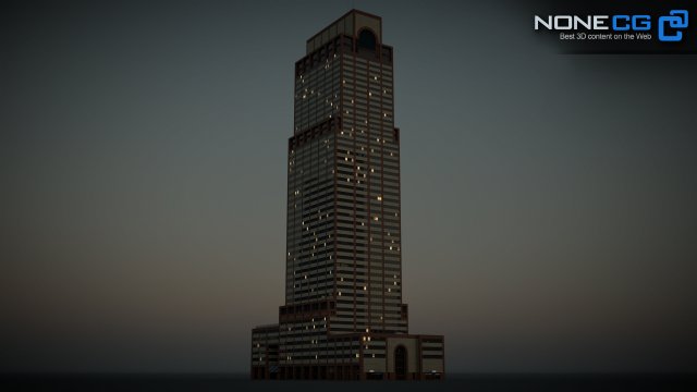 AXA Equitable Center Building 3D Model in Buildings 3DExport