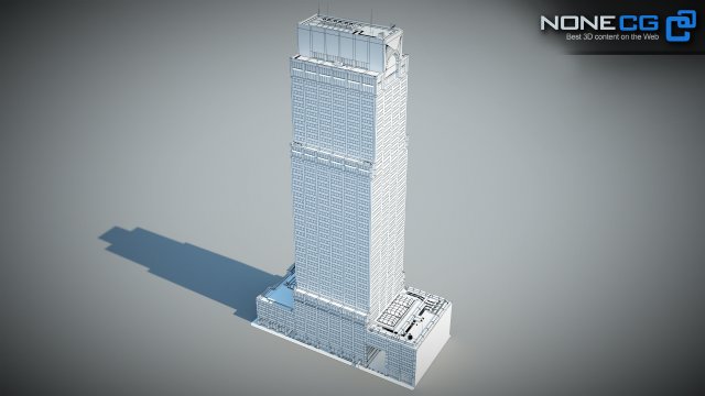 AXA Equitable Center Building 3D Model in Buildings 3DExport