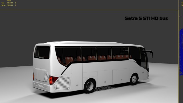 setra s 511 hd bus 3D Model in Wagon 3DExport