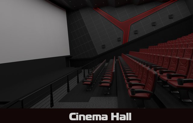cinema hall 3D Model in Exhibit 3DExport