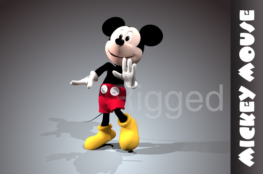 mickey mouse rigged 3d model 3D Models in Cartoon 3DExport