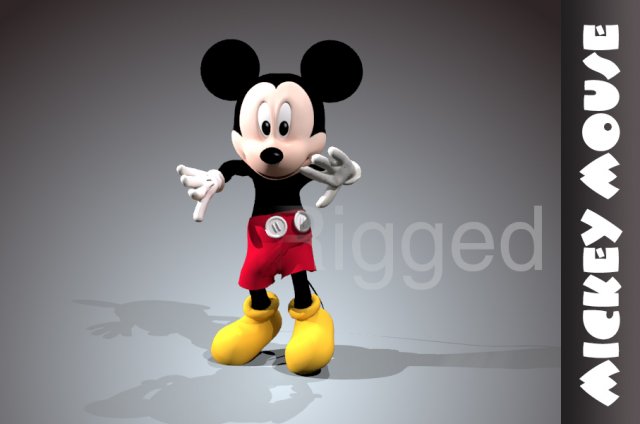 mickey mouse rigged 3d model 3D Model in Cartoon 3DExport