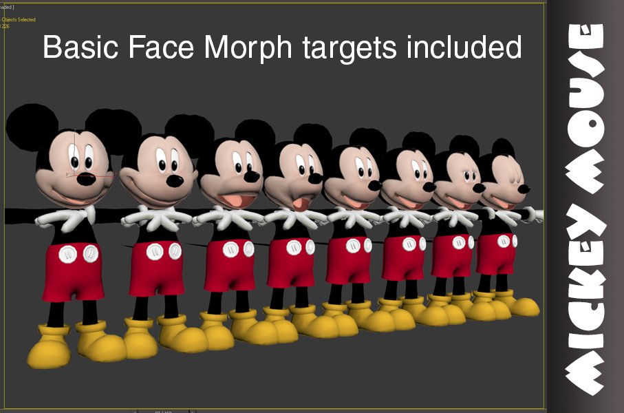 mickey mouse rigged 3d model 3D Models in Cartoon 3DExport