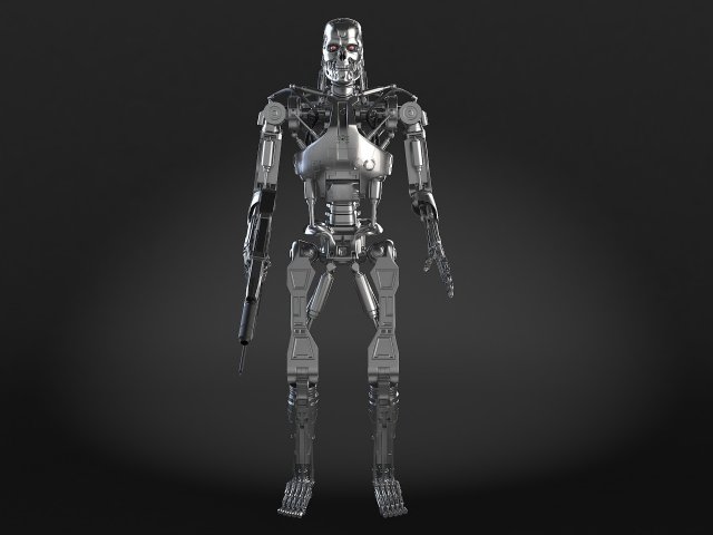 Terminator t-800 3D Model in Robot 3DExport