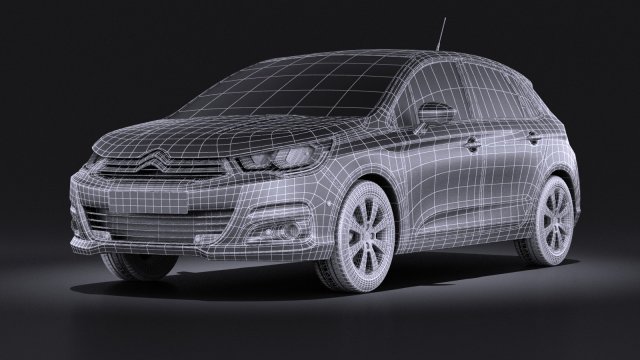 Citroen c4 2015 vray 3D Model in Compact Cars 3DExport