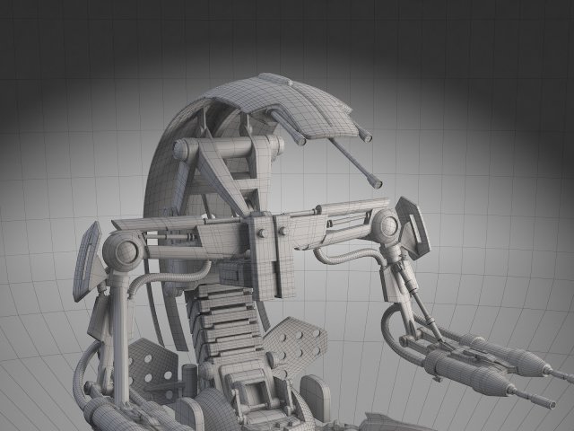 Star wars droideka destroyer droid 3D Model in Robot 3DExport