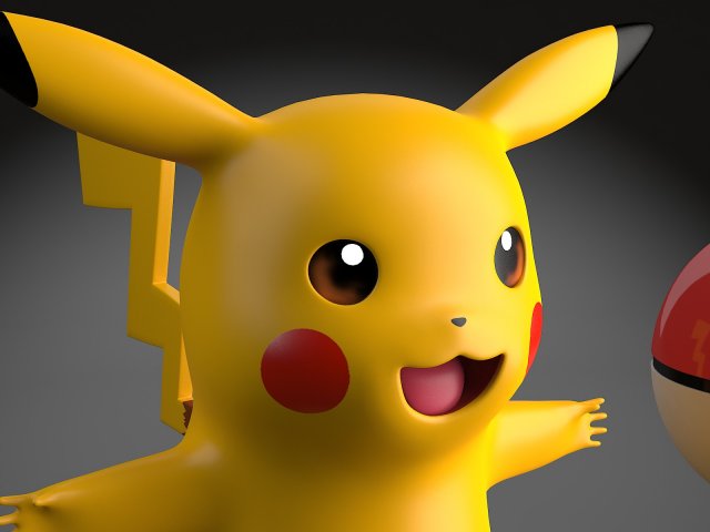 Pikachu pokemon rigged 3D Model in Cartoon 3DExport