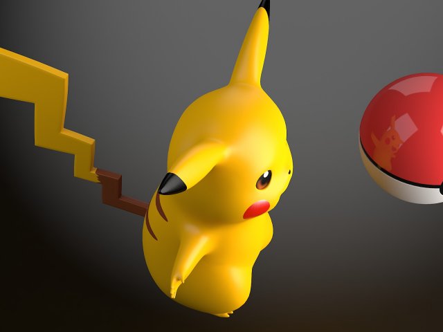 Pikachu pokemon rigged 3D Model in Cartoon 3DExport