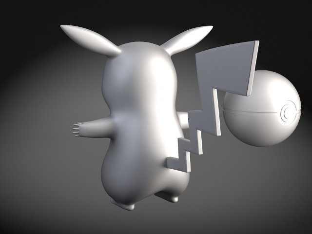 Pikachu pokemon rigged 3D Model in Cartoon 3DExport