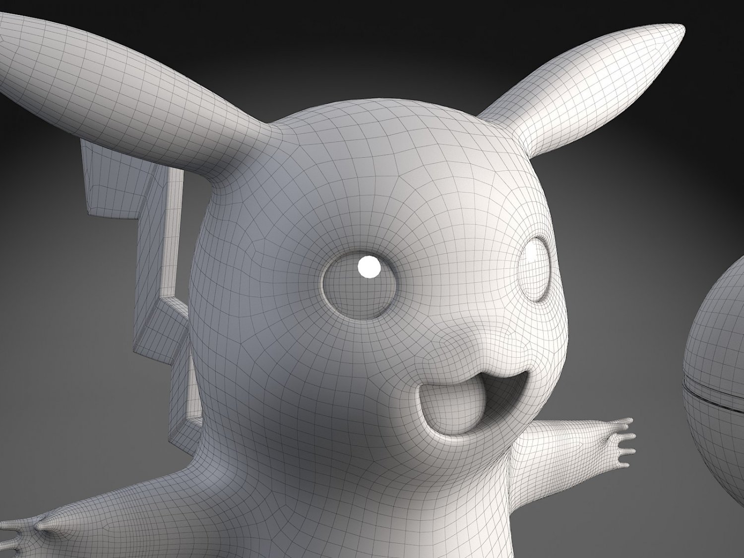 Pikachu Pokemon rigged 3D Model in Cartoon 3DExport