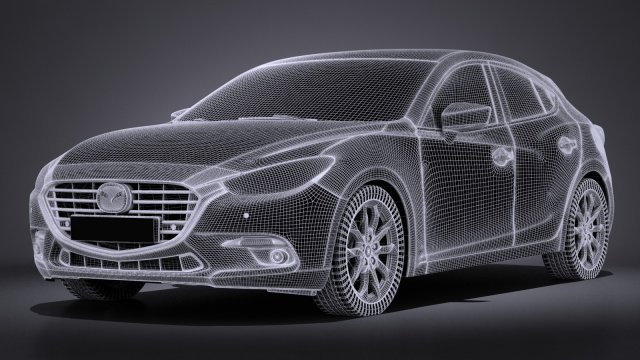 Mazda 3 hatchback 2017 3D Model in Compact Cars 3DExport