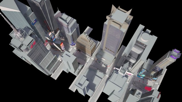 New york times square at day and night 3D Model in Cityscapes 3DExport