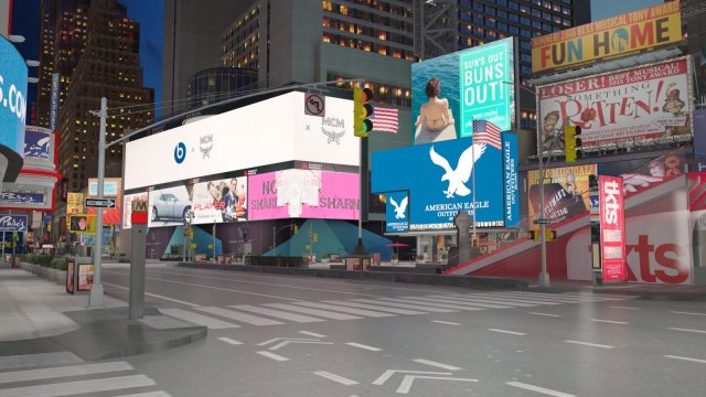 New york times square at day and night 3D Model in Cityscapes 3DExport
