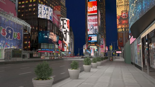 New york times square at day and night 3D Model in Cityscapes 3DExport