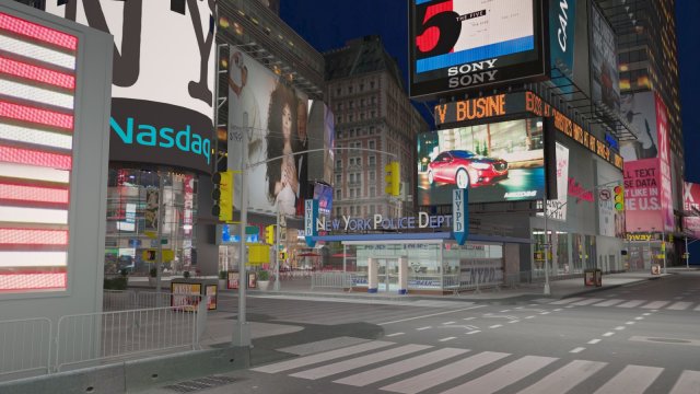 New york times square at day and night 3D Model in Cityscapes 3DExport