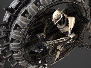 Star Wars Genreal Grievous Wheel Bike 3D in 3DExport