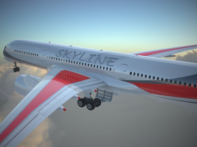 Generic jet airliner 3D Model in Jet 3DExport
