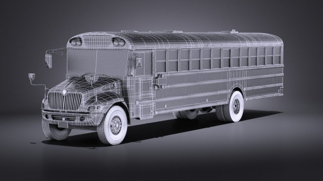 Ic ce series schoolbus 2017 vray 3D Model in Bus 3DExport