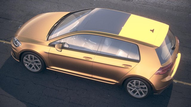 Volkswagen Golf R 2017 Desert Studio 3D Model in Compact Cars 3DExport