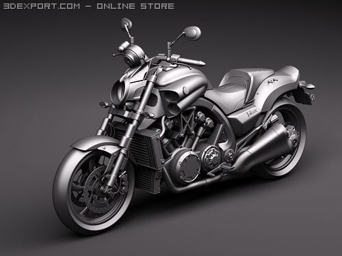 yamaha vmax 3D Model in Motorcycle 3DExport