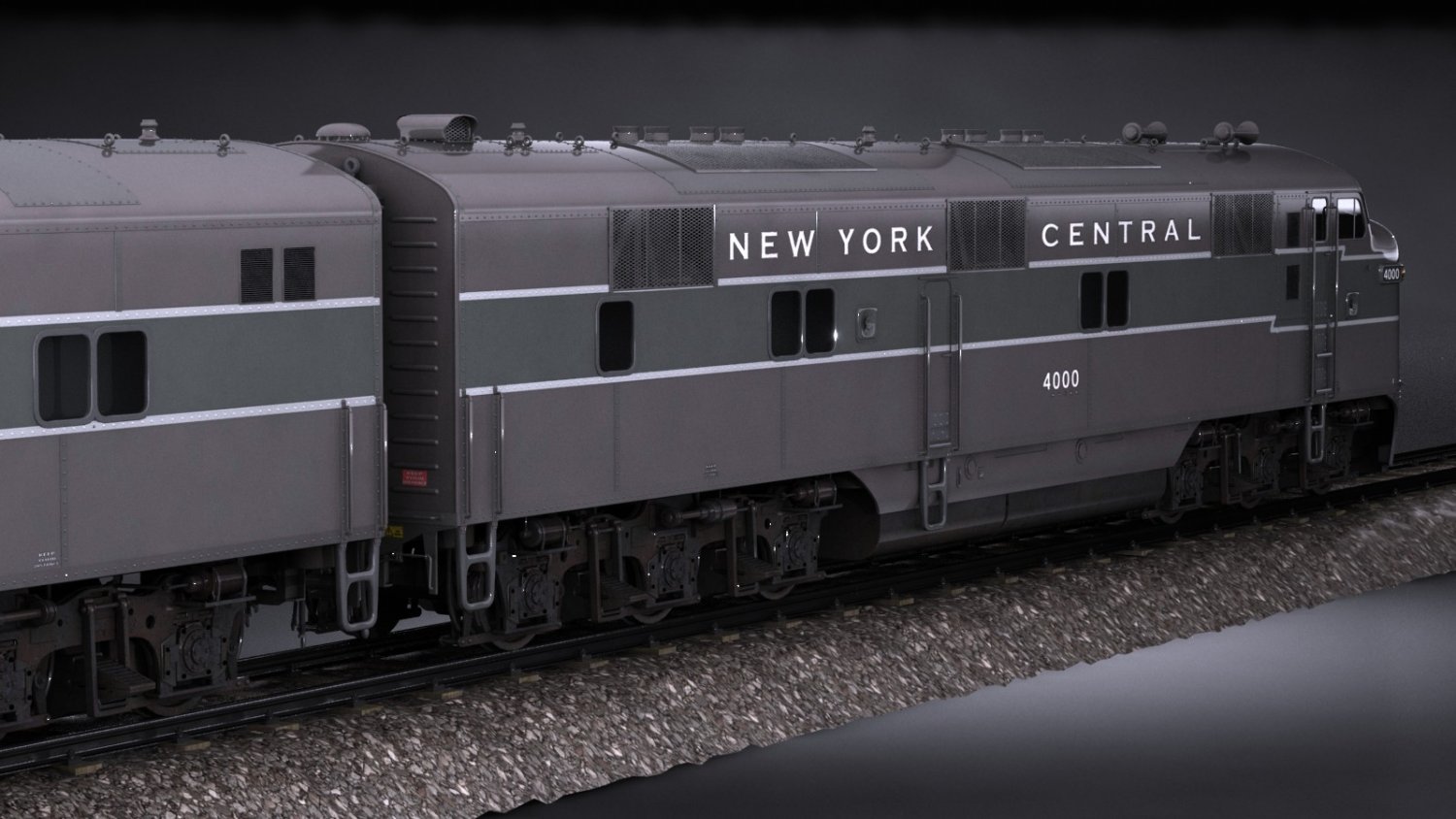EMD E7 NYCRR Train 3D Model in Train 3DExport