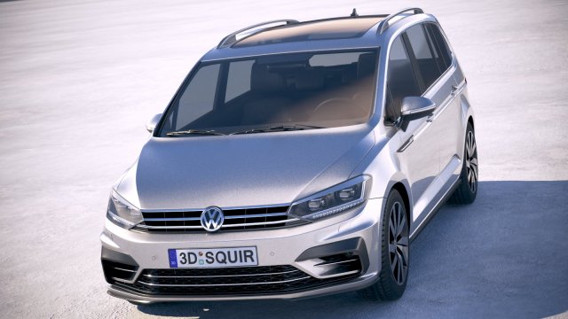 volkswagen touran r-line 2018 3D Model in Van and Minivan 3DExport