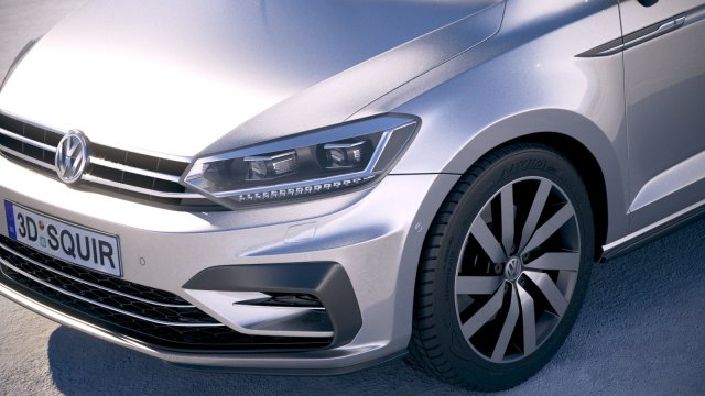 volkswagen touran r-line 2018 3D Model in Van and Minivan 3DExport