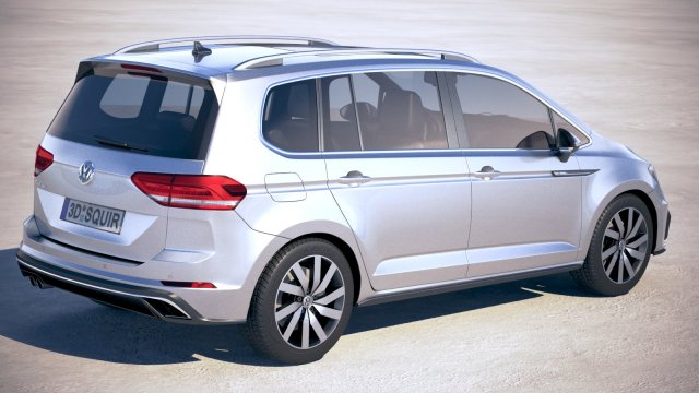volkswagen touran r-line 2018 3D Model in Van and Minivan 3DExport