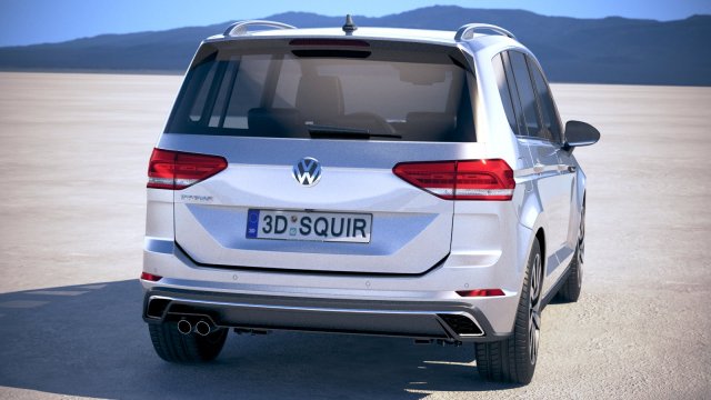 volkswagen touran r-line 2018 3D Model in Van and Minivan 3DExport