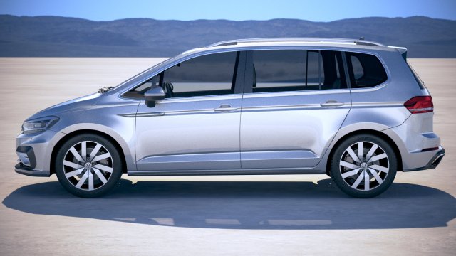 volkswagen touran r-line 2018 3D Model in Van and Minivan 3DExport