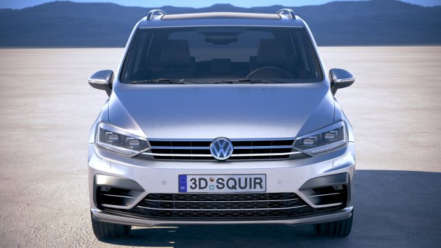 volkswagen touran r-line 2018 3D Model in Van and Minivan 3DExport