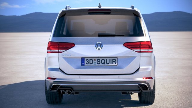 volkswagen touran r-line 2018 3D Model in Van and Minivan 3DExport