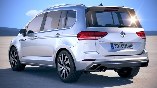 volkswagen touran r-line 2018 3D Model in Van and Minivan 3DExport